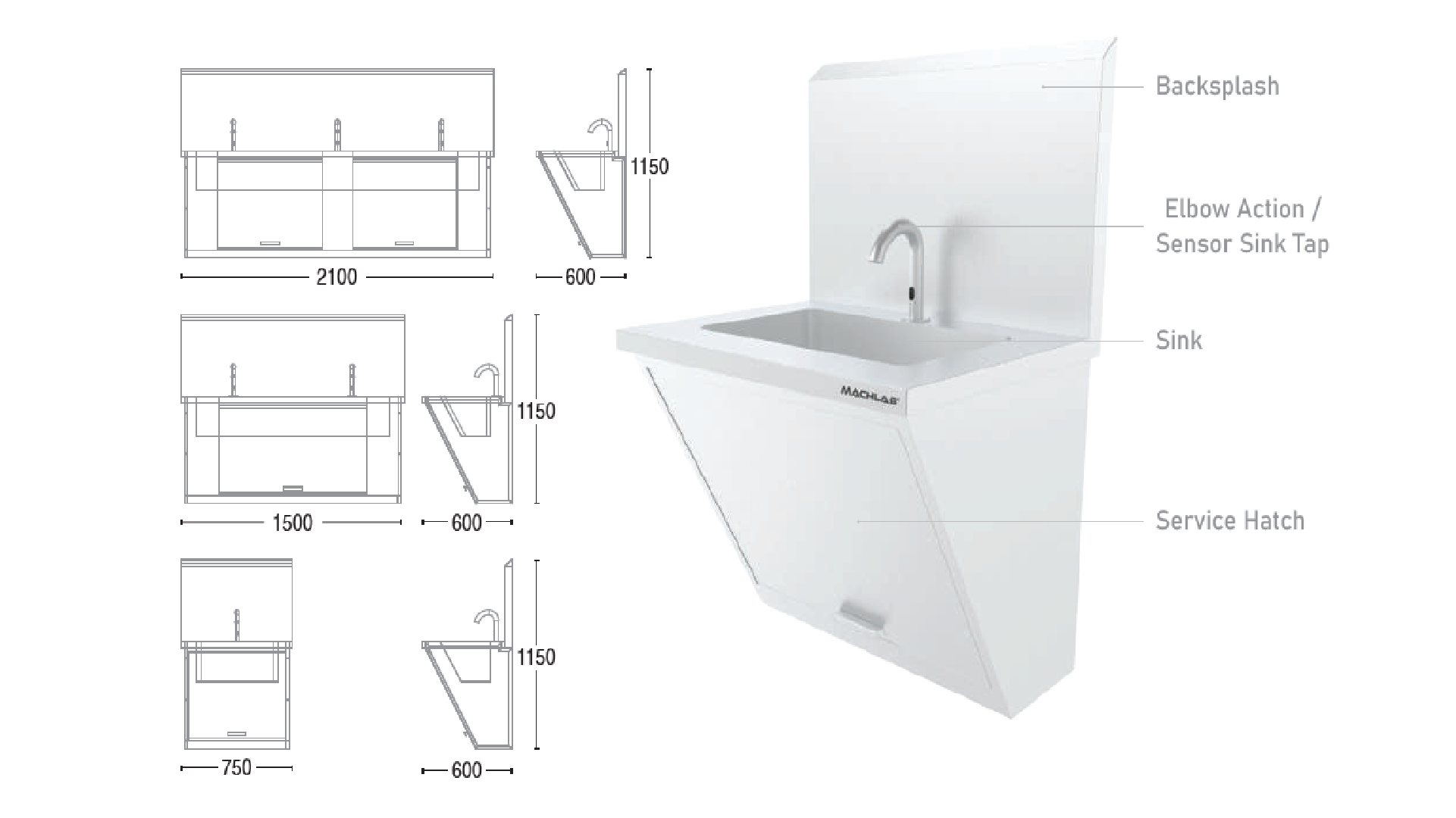 Wall Scrub Sink | Laboratory Furniture Manufacturer | Industrial ESD ...