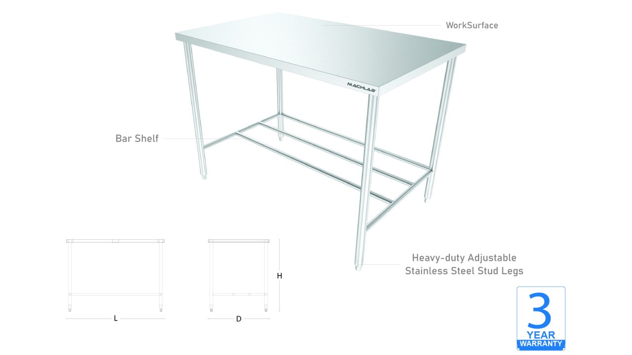 Workbench With Rod Shelf - Laboratory Furniture Manufacturer ...